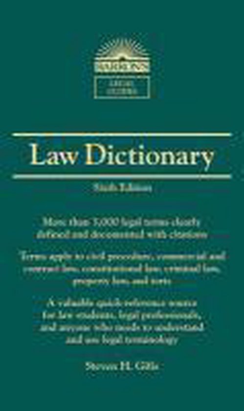 Law Dictionary, Steven H. Gifis | 9780764143571 | Boeken | bol