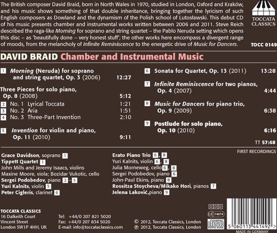 Soprano; Peter Cigl Grace Davidson - David Braid: Chamber and ...
