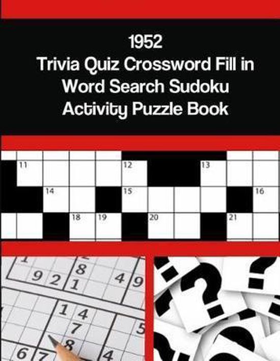 1952 Trivia Quiz Crossword Fill in Word Search Sudoku Activity Puzzle ...