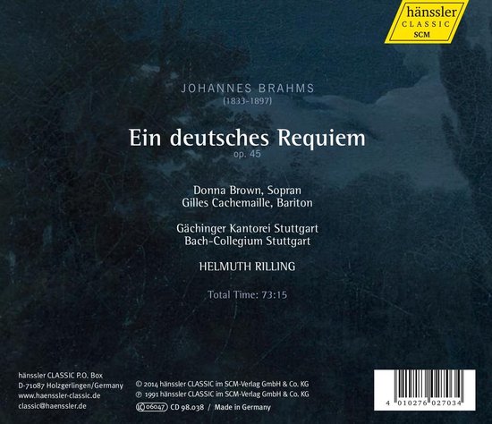 Gächinger Kantorei Stuttgart, Bach-Collegium Stuttgart, Helmuth Rilling ...