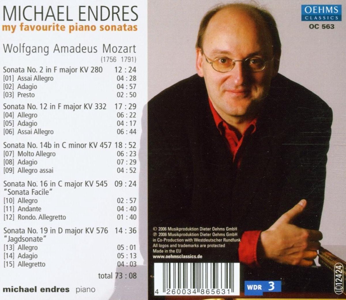 Michael Endres - My Favourite Mozart Piano Sonatas (CD), Michael Endres ...