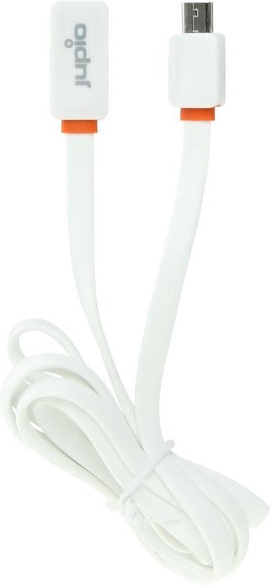 Jupio Flat Cable Micro USB to USB WHITE 1M | bol
