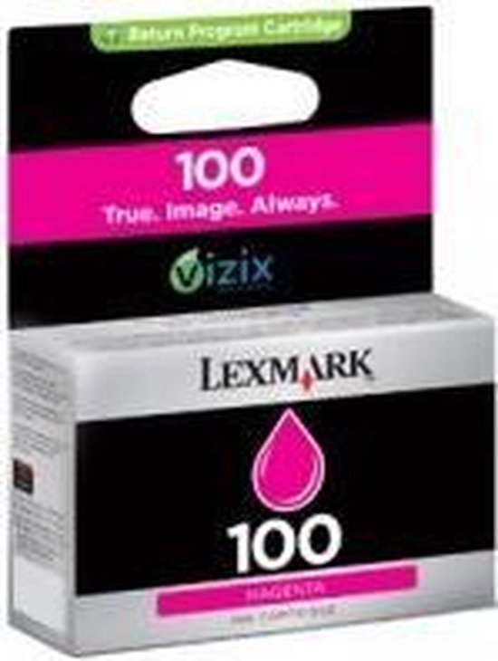 Lexmark 100 Magenta Return Program Ink Cartridge magenta inktcartridge ...