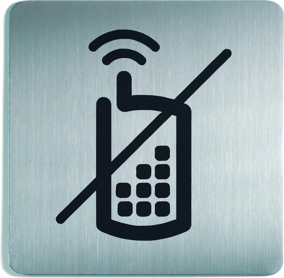 RVS Pictogram 150x150mm gsm verboden | bol