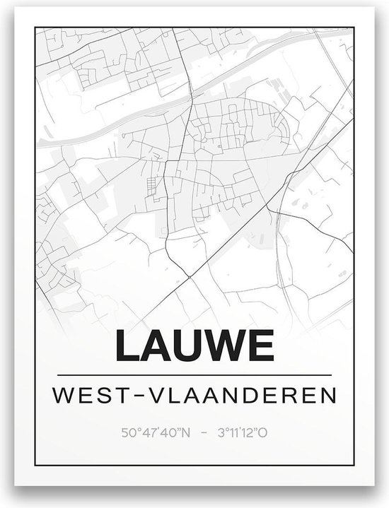 Poster/plattegrond LAUWE - 30x40cm | bol