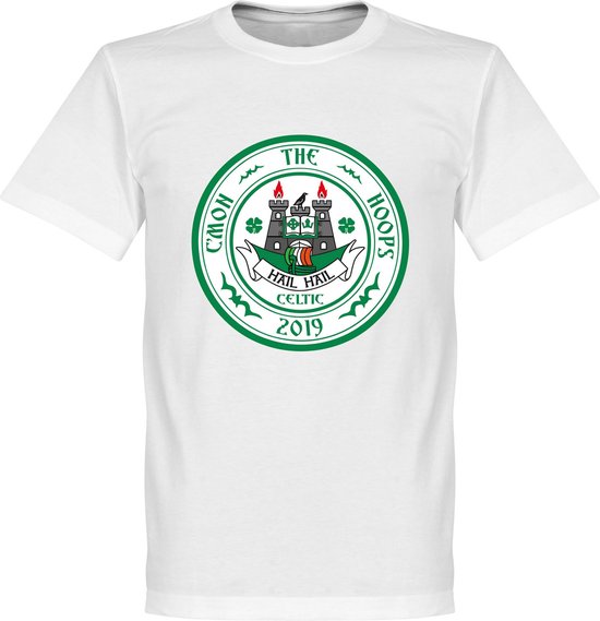 C'mon The Hoops Celtic Logo T-Shirt - Wit - XXL | bol.com