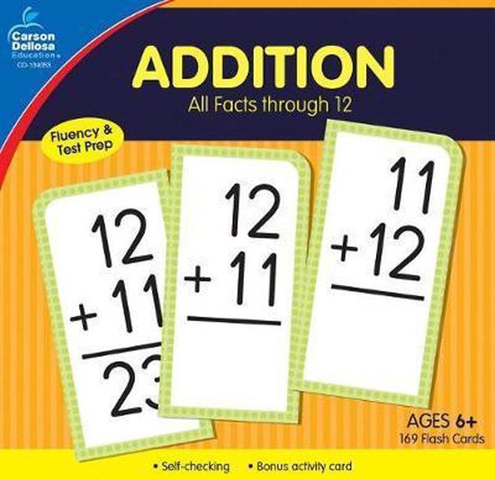 Addition All Facts Through 12 Flash Cards | bol.com