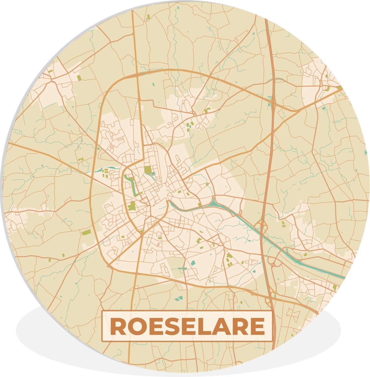 Wall Circle - Wall Circle Indoor - Map - België - City Map - Roeselare ...