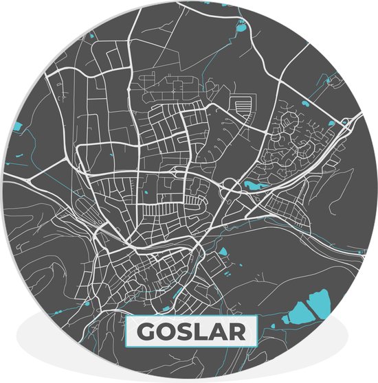 Wall Circle - Wall Circle Indoor - City Map - Carte - Allemagne - Blauw ...