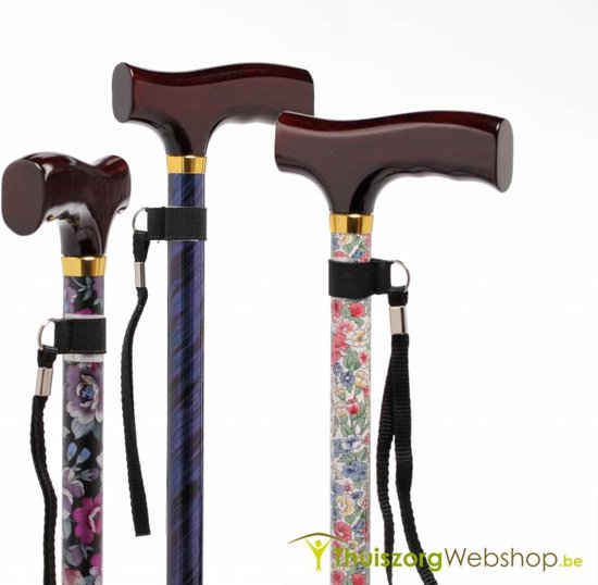 Premium wandelstok Fantasy: donkerblauw, 76 - 99 cm | bol