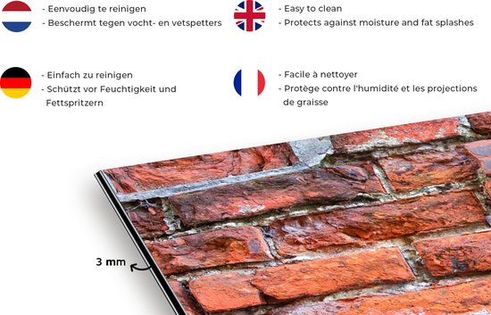Spatscherm - Metselen - Spatwand- Muur - Koken - Baksteen - Keuken ...