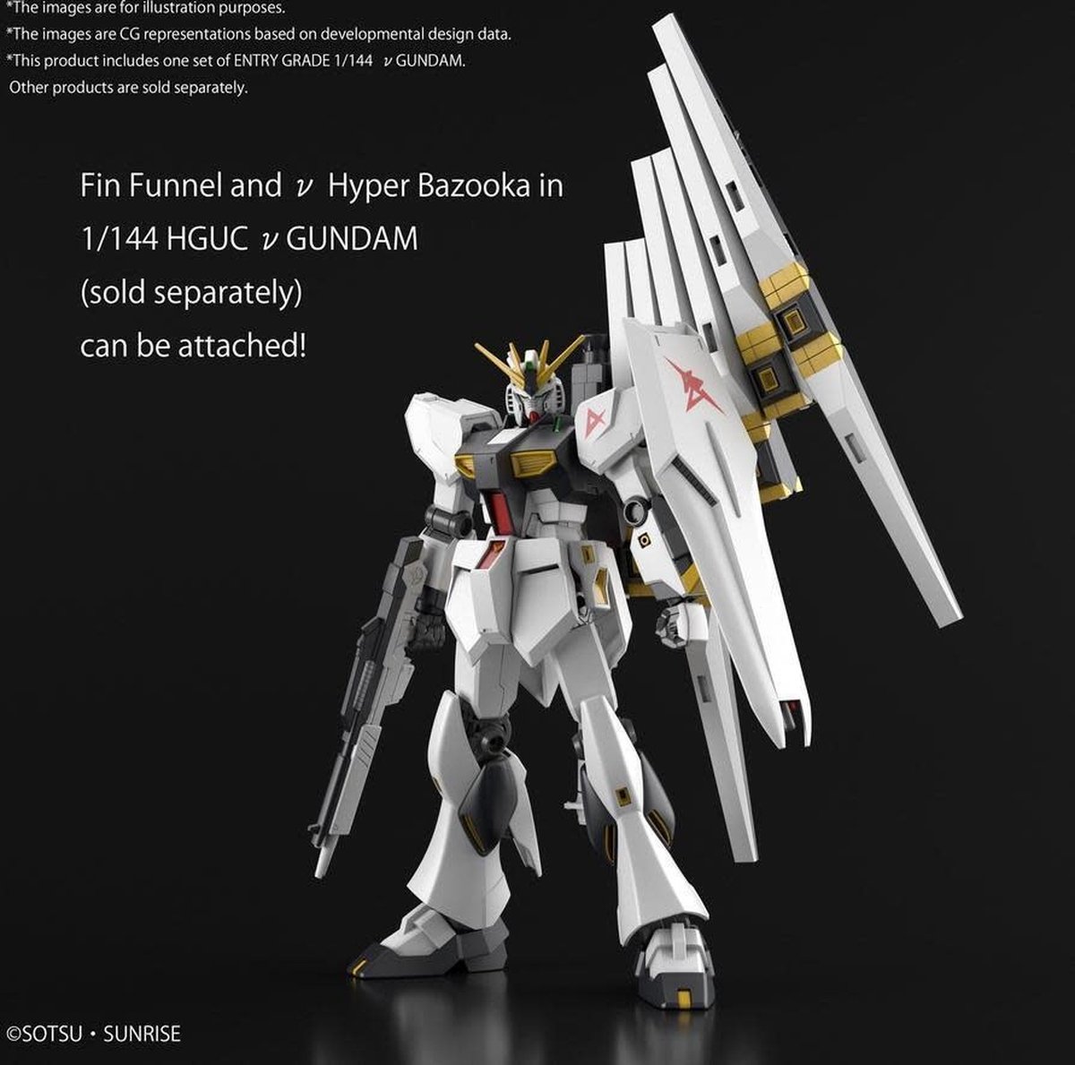 Gundam: Entry Grade Nu Gundam 1/144 Model Kit | bol.com