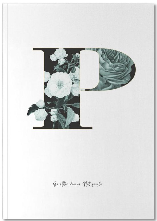Flower Alphabet - P - Premium notitieboekje | bol.com
