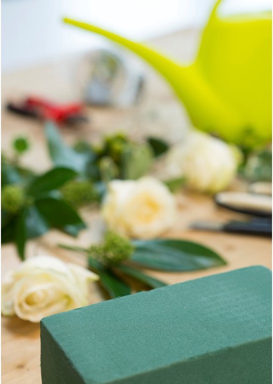 Set de 6 morceaux de mousse florale verte/oasis utilisation humide 23 ...