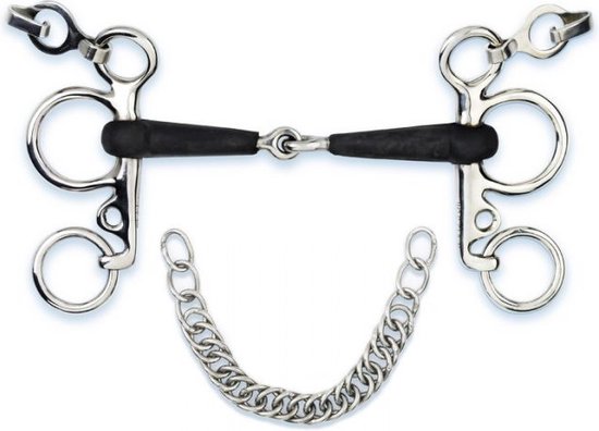 Stubben Steel Pelham Rubber covered 13.5 | Pelhams bit paard | bol.com