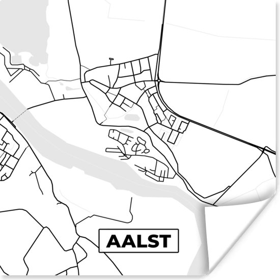 Poster Plattegrond - Aalst - Kaart - Stadskaart - 30x30 cm | bol.com