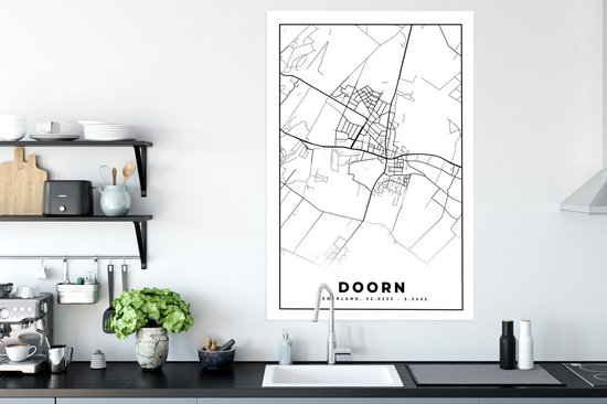 Poster Plattegrond - Doorn - Kaart - Stadskaart - 80x120 cm | bol
