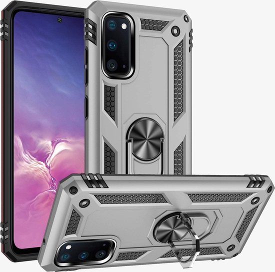 Samsung S20 FE 2022 Hoesje Armor case Ring houder / vinger houder TPU backcover -... | bol.com