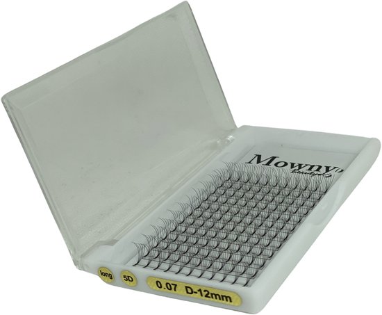 Mowny Beauty - Wimperextensions - 5D Premade Fans - 12mm 0,07mm D-krul ...