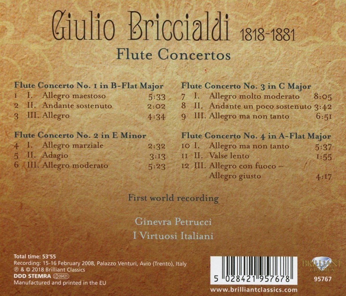 Ginevra Petrucci - Briccialdi: Flute Concertos (CD), Ginevra Petrucci ...