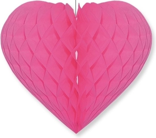 Fuchsia roze decoratie hart 40 cm | bol.com