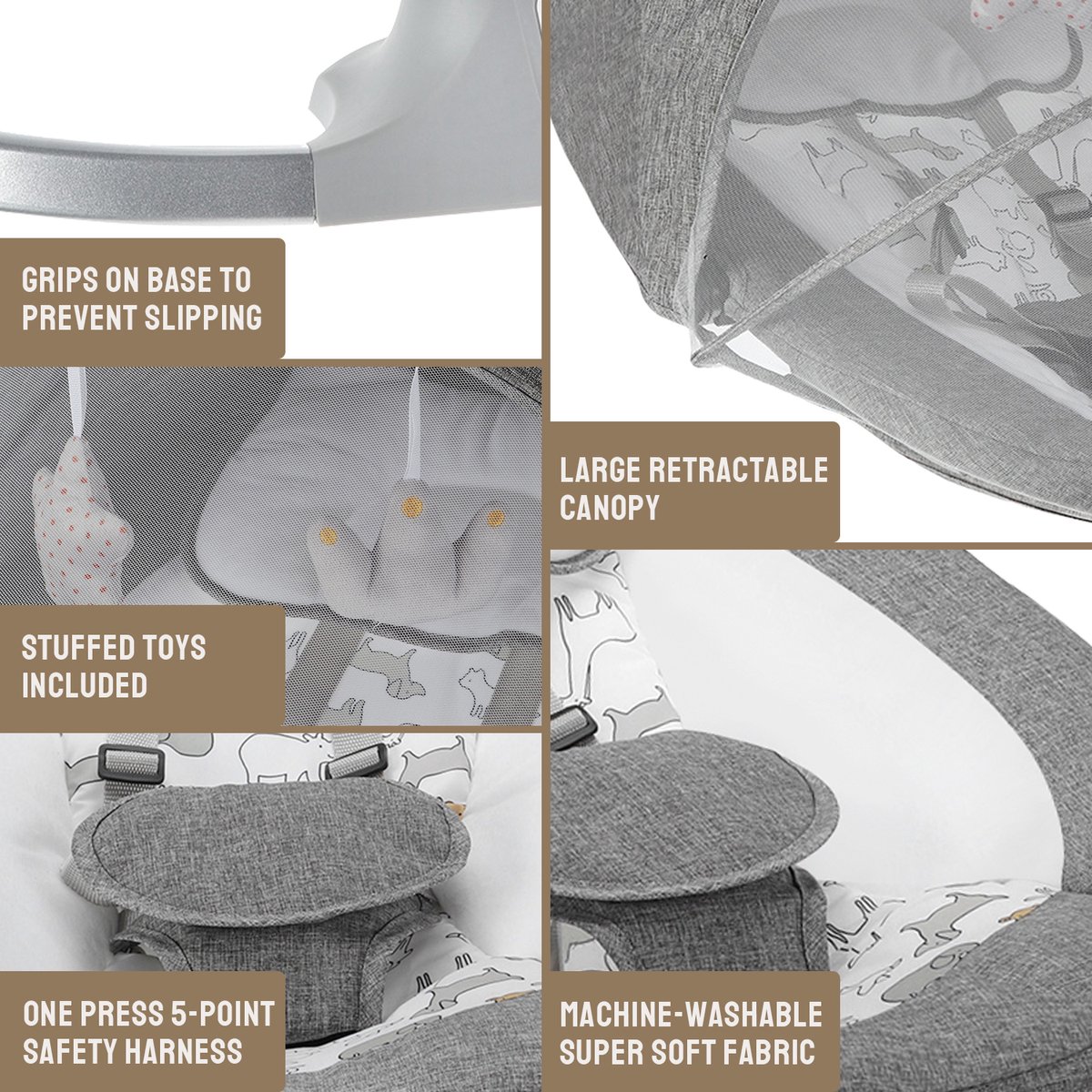 Chaise Berçante Bébé - BabySwing Electrique - Swing Bébé - Transat ...