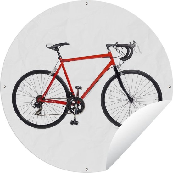 Affiche de jardin sur le Vélo - Un vélo de course rouge sur fond blanc ...