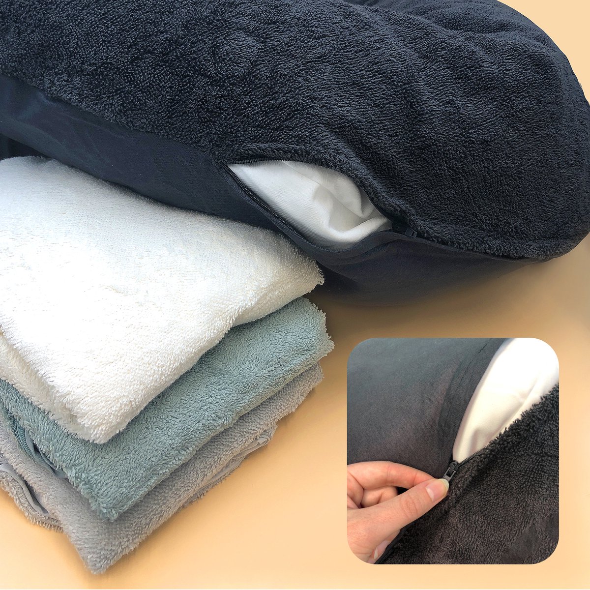 Form Fix XL Voedingskussenhoes - Body Pillow Kussensloop - Zwangerschapskussen hoes -... | bol