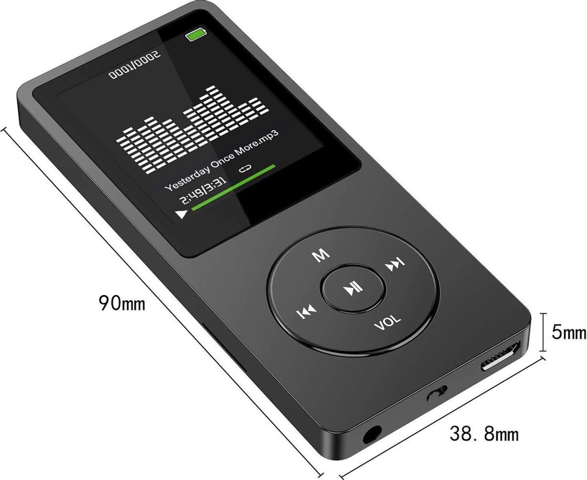 MP3 Speler - met Bluetooth - met FM radio en Spraakrecorder - 8GB ...