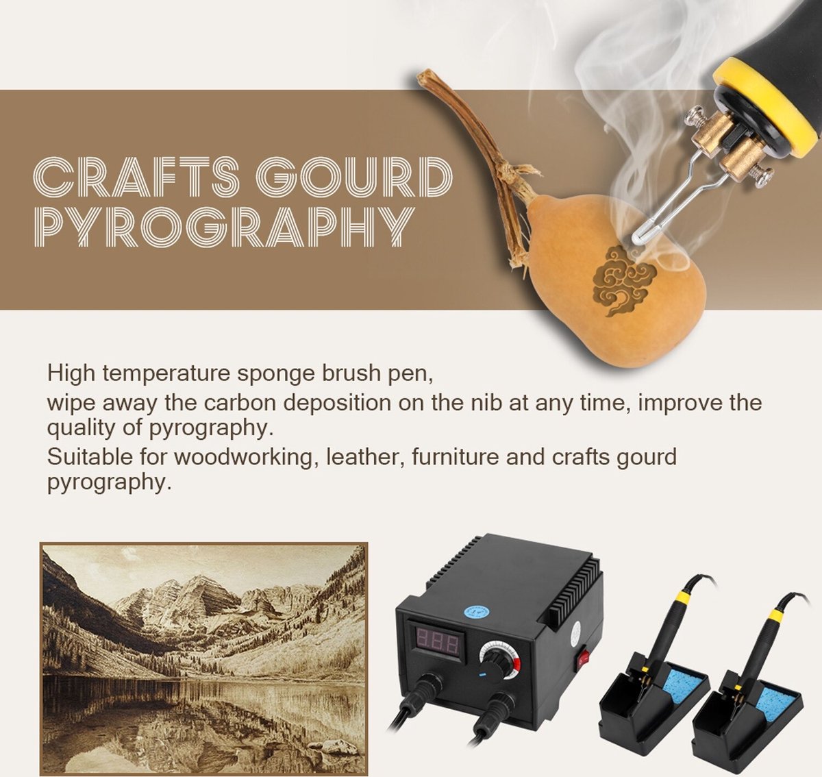 Houtbrander Set - Pyrografie Set - Soldeerbout - 20 pennen - Incl ...