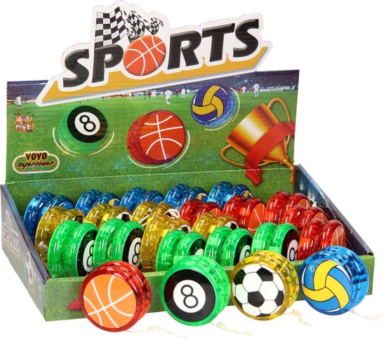 Yoyo superpower Jojo Sport - 24 stuks in vier kleuren voor urenlang ...