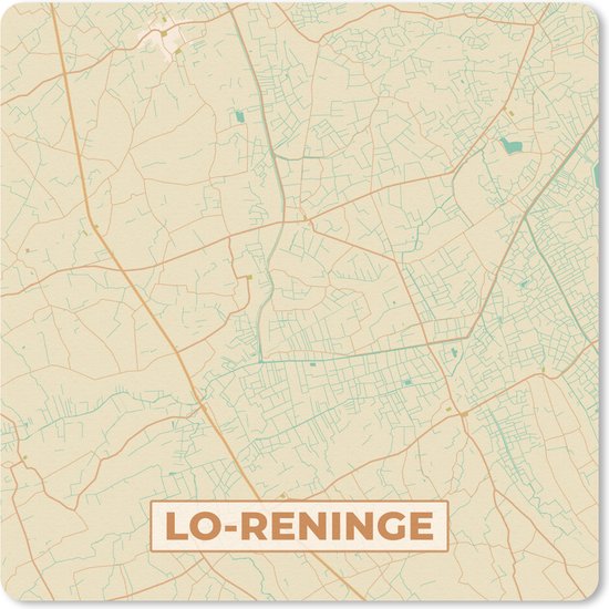 Muismat - Stadskaart - Plattegrond - Kaart - Vintage - Lo-Reninge ...