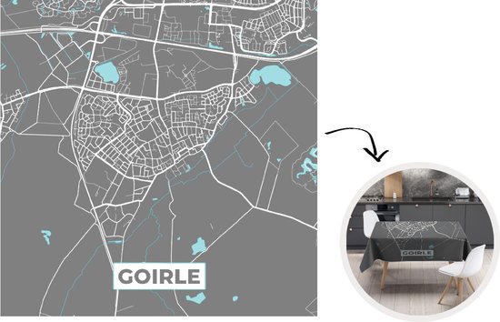 Tafelkleed - Tafellaken - 120x120 cm - Plattegrond - Goirle ...