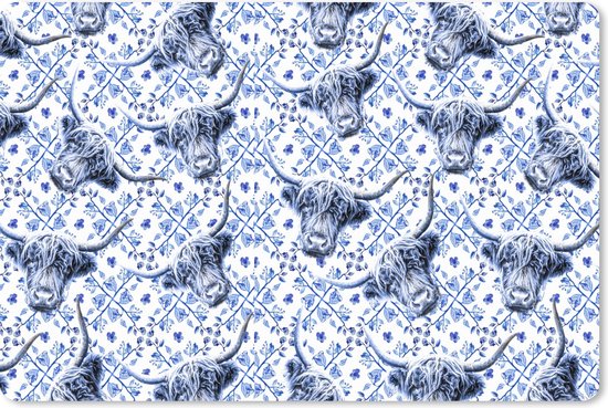 Muismat XXL - Bureau onderlegger - Bureau mat - Schotse hooglander ...