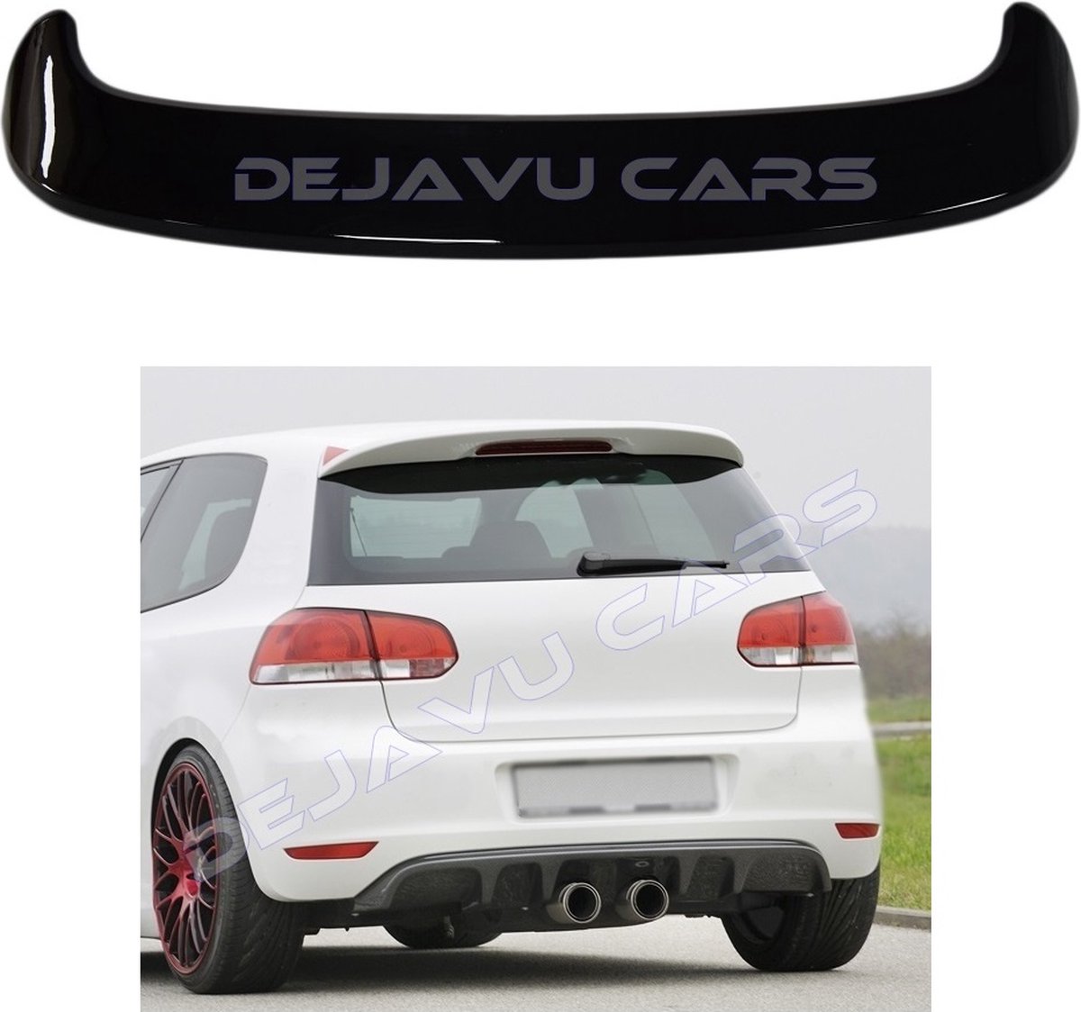 R20 / GTI / GTD Look Dakspoiler Achter Spoiler Glans zwart voor ...