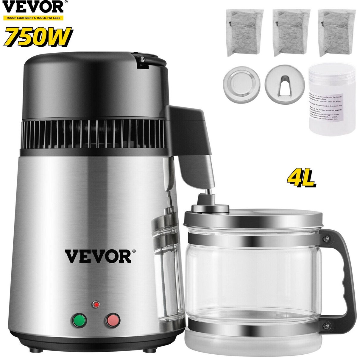 Destilleerketel - destilleerapparaat - Water destilleren - RVS ...