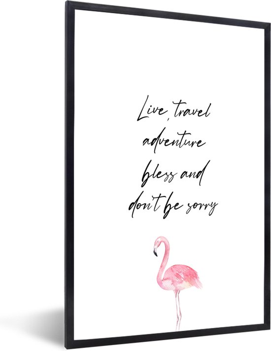 Fotolijst incl. Poster - Spreuken - Quotes - Live, travel, adventure ...