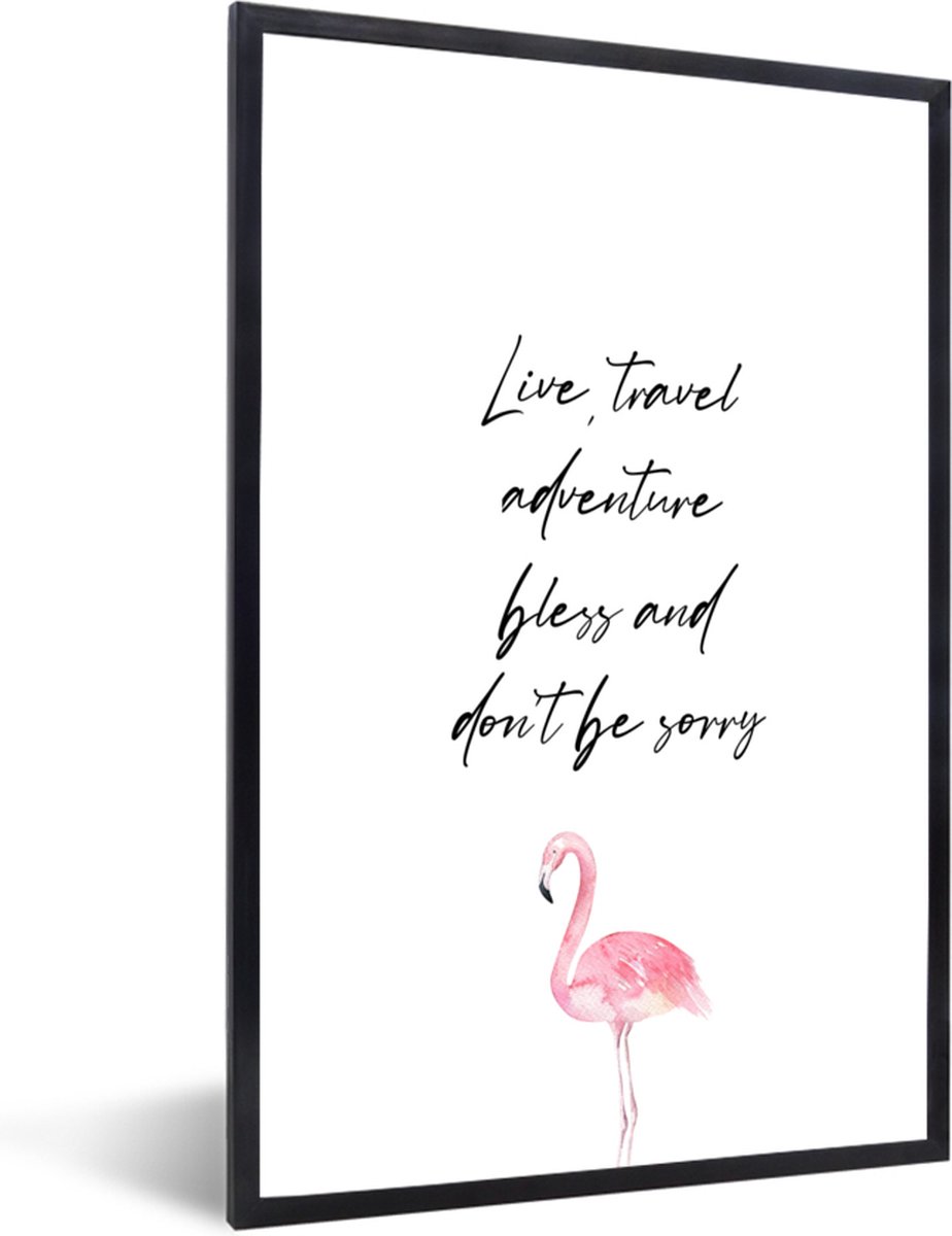 Fotolijst incl. Poster - Spreuken - Quotes - Live, travel, adventure ...