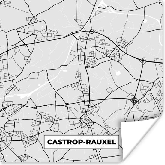 Poster Kaart - Stadskaart - Duitsland - Castrop-Rauxel - Plattegrond ...