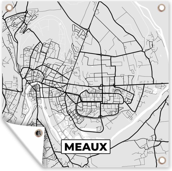Tuinposters Meaux - Plattegrond - Frankrijk - Kaart - Stadskaart ...