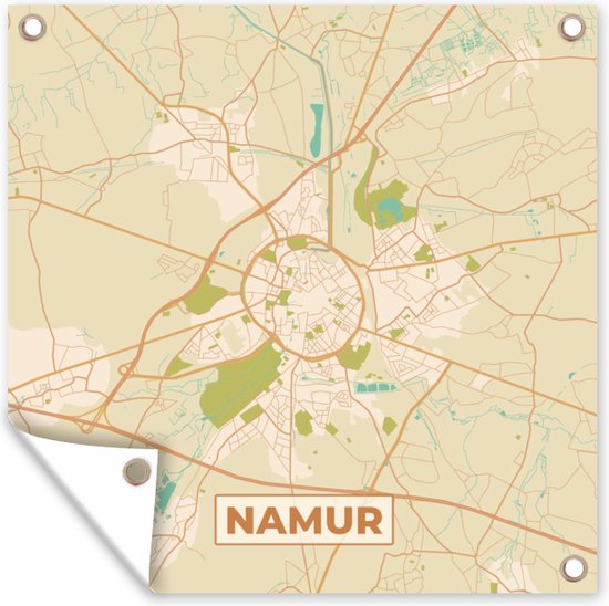 Tuindoek Kaart - Leuven - Stadskaart - Plattegrond - Vintage - 100x100 ...