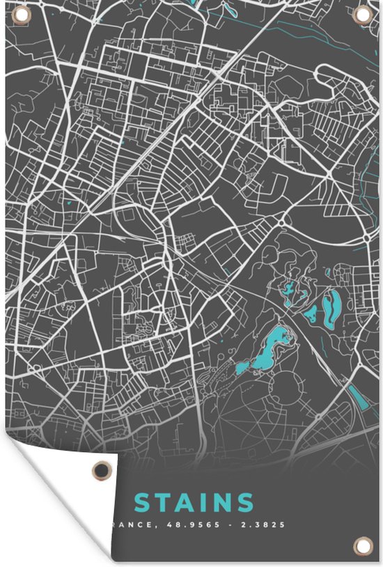 Tuinposters buiten Stains - Frankrijk - Stadskaart - Kaart ...
