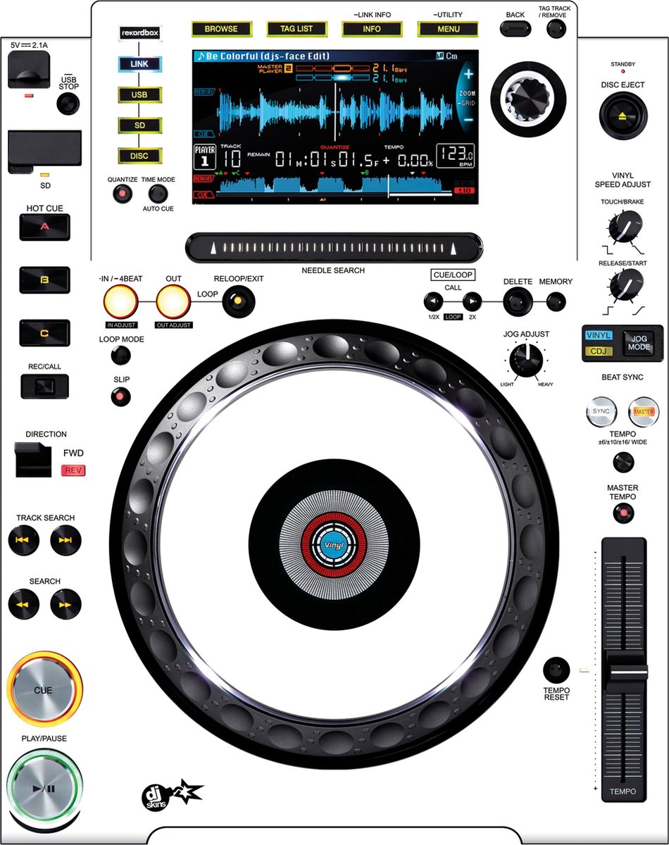 dj-skins Pioneer CDJ-2000 NXS Skin White aka Star Trooper - DJ Skin ...