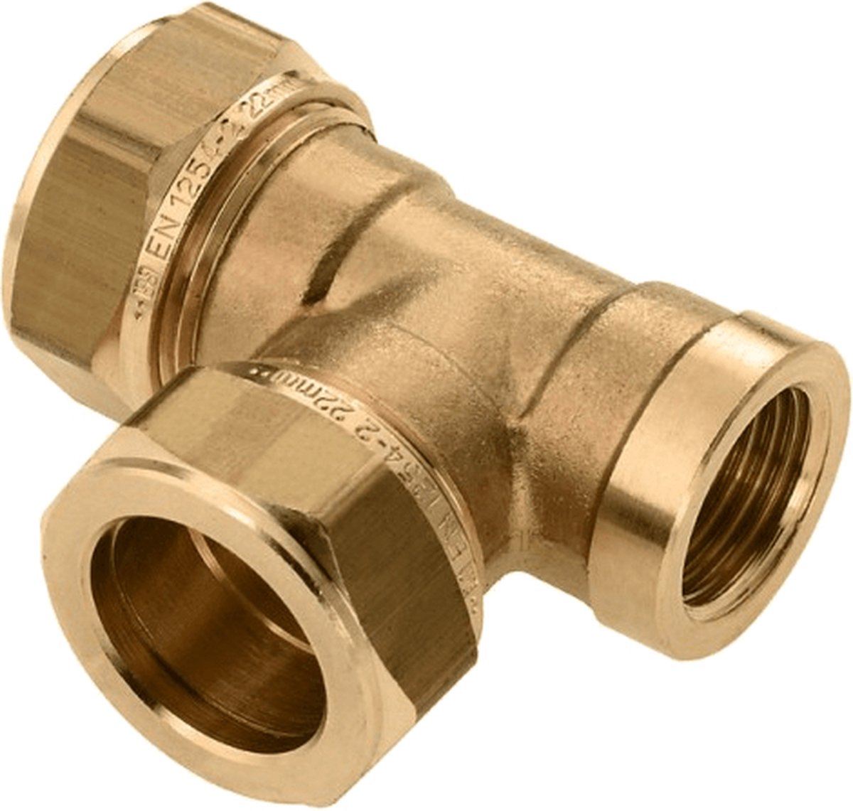 Bonfix messing knelfitting T-stuk koppeling binnendraad 15mm x 15mm x 1/2inch FFRp | bol.com