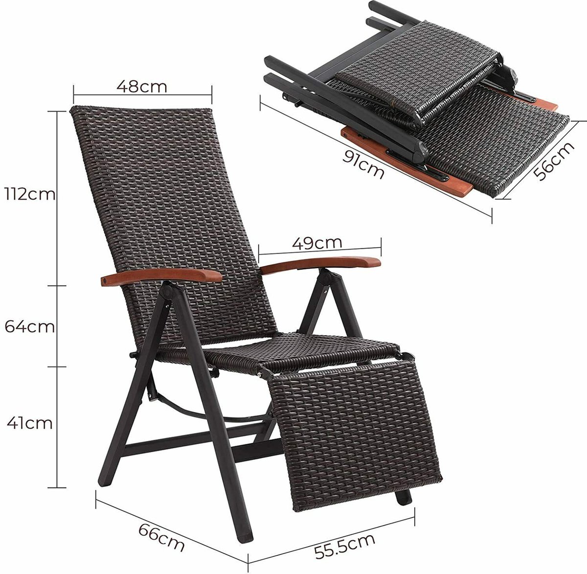 Luxe Ligstoel - Loungestoel Tuin - Ligstoelen Tuin - Rotan - Met Wielen ...