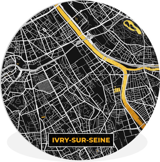 Wall Circle - Wall Circle Inside - City Map - Map - Map - France - Ivry ...