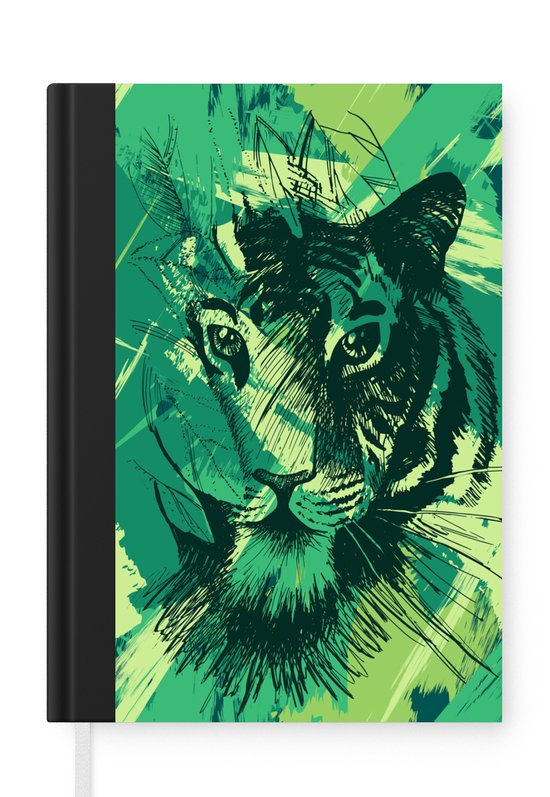 Carnet - Carnet d'écriture - Tigre - Abstrait - Vert - Carnet - Format ...