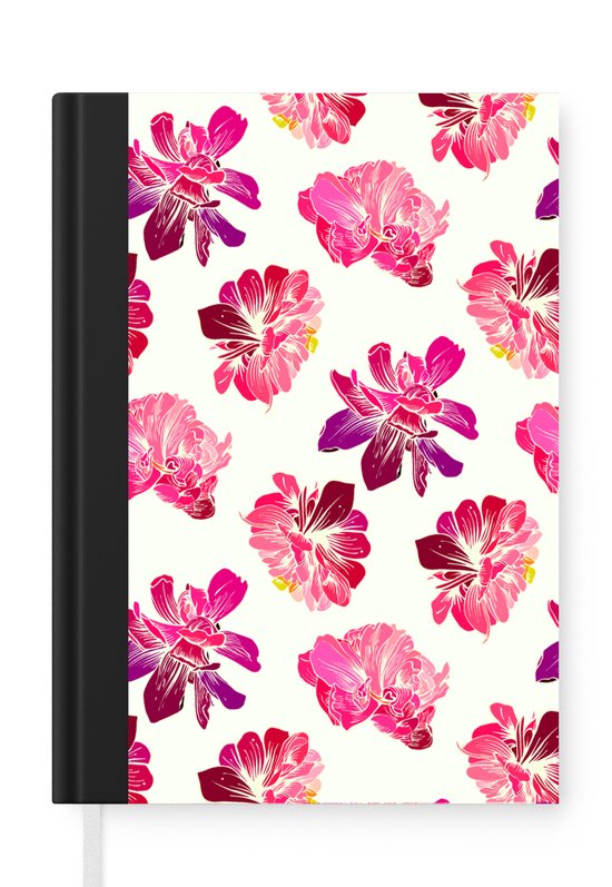 Carnet - Carnet d'écriture - Fleurs - Rose - Motif - Carnet - Format A5 ...