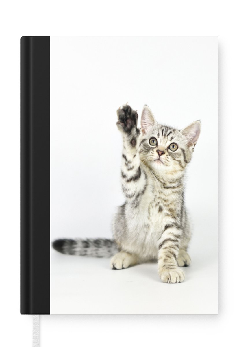 Carnet - Cahier d'écriture - Chaton - Patte - Wit - Carnet - Format A5 ...
