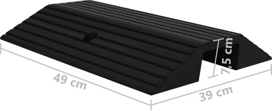 vidaXL Drempelbrug 49x39x7.5 cm rubber | bol.com